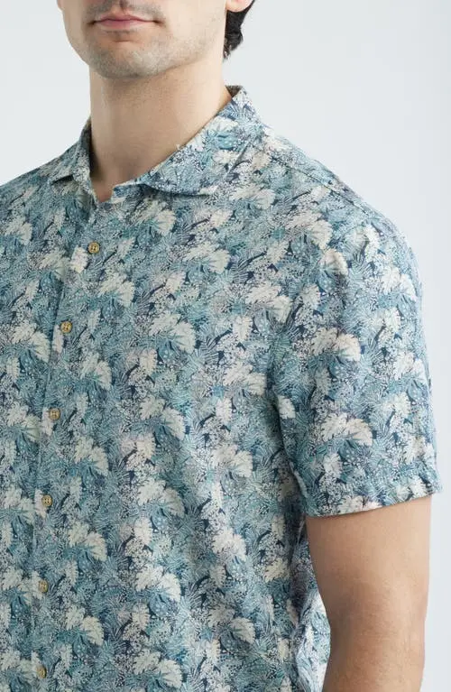 Johnnie-o Ragland Botanical Print Cotton Blend Sport Shirt