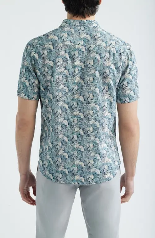 Johnnie-o Ragland Botanical Print Cotton Blend Sport Shirt