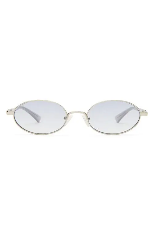 Le Specs 55mm Icicle Oval Sunglasses - Silver/smoke Mono
