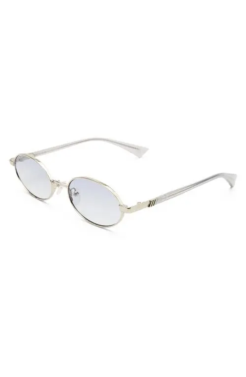 Le Specs 55mm Icicle Oval Sunglasses - Silver/smoke Mono