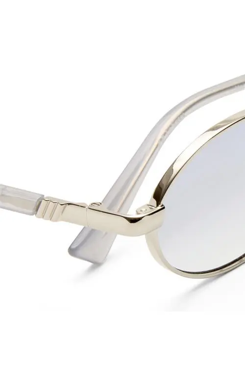 Le Specs 55mm Icicle Oval Sunglasses - Silver/smoke Mono