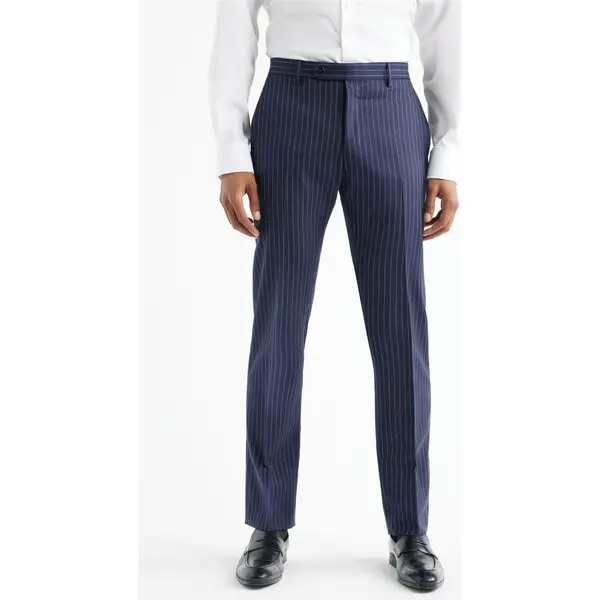 Zanella Noah Pinstripe Wool-blend Dress Pants
