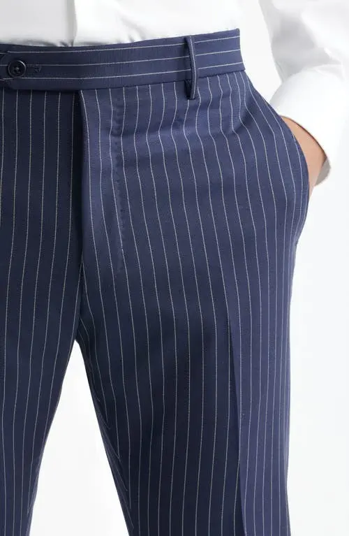 Zanella Noah Pinstripe Wool-blend Dress Pants