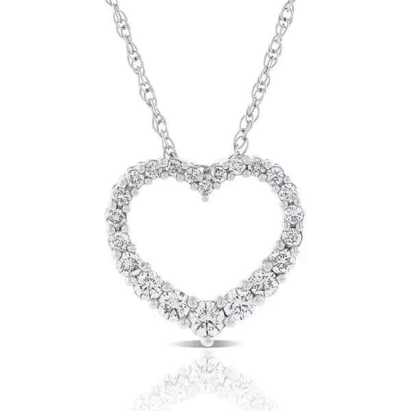 Benbridge 14k Diamond Heart Pendant Necklace - Wg