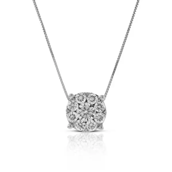 Benbridge Halo Diamond Pendant 14k, 3/4 Ctw - Wg