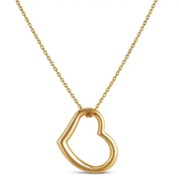 Benbridge Open Asymmetrical Heart Necklace 14k - Yg