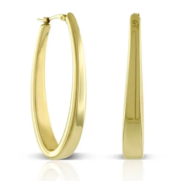 Benbridge 14k Gold Large Oval Hoop Earrings - Yg