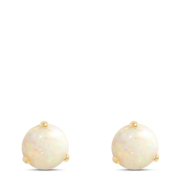 Benbridge Stud Earrings, Opal, 14k Yellow Gold - Multicolored