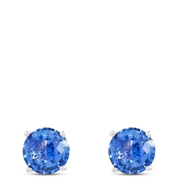 Benbridge Classic Round Sapphire Stud Earrings - Blue