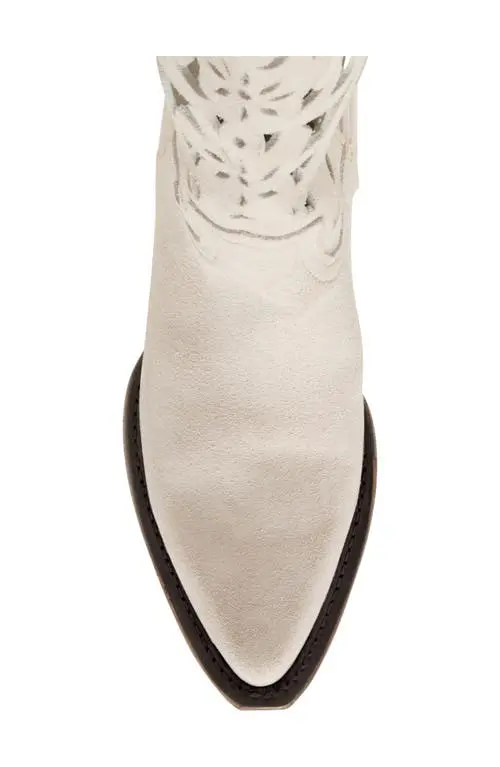 Steve Madden Albany Western Boots - Bone Suede