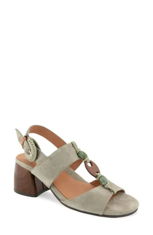 Gentle Souls Miracle Slingback Sandal - Silver Sage Suede