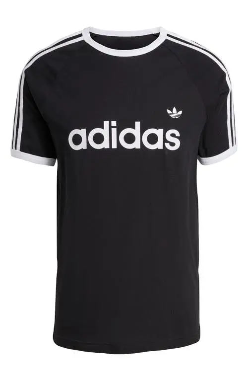 Adidas 3-stripes Cotton Ringer T-shirt - Black