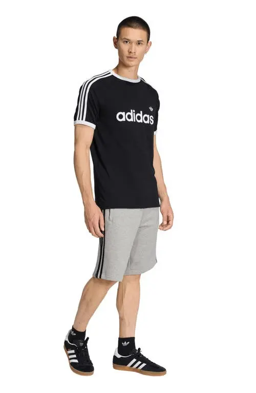 Adidas 3-stripes Cotton Ringer T-shirt - Black