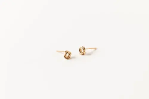 SHEENA MARSHALL JEWELRY Petite Knot Stud Earrings - 14k Gold Fill