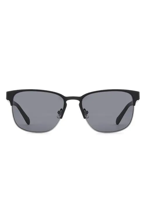 Fossil 56mm Rectangle Sunglasses - Matte Black/grey