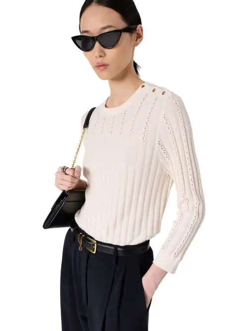 Gerard Darel Lhena Openwork Detail Sweater