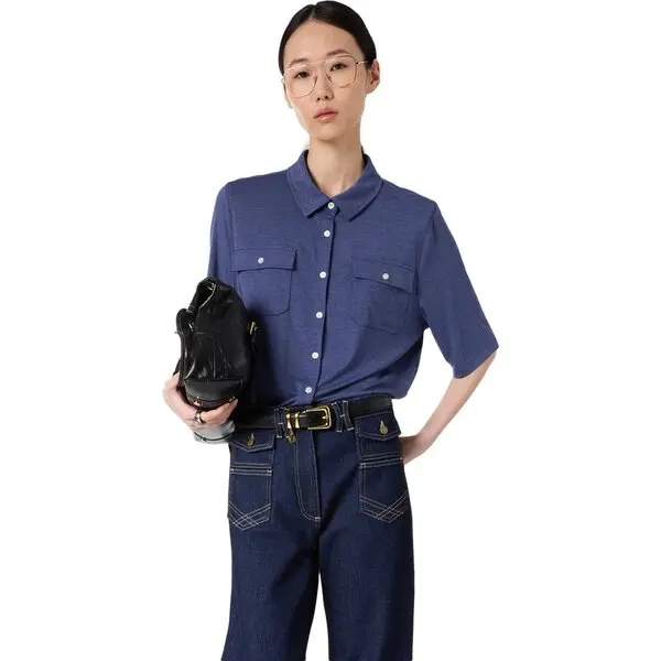 Gerard Darel Myla Polo Collar Shirt