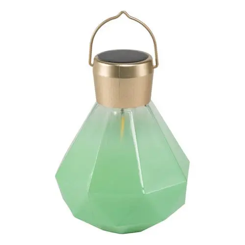 ALLSOP HOME & GARDEN Gem Solar Lantern Handblown Glass - Jade