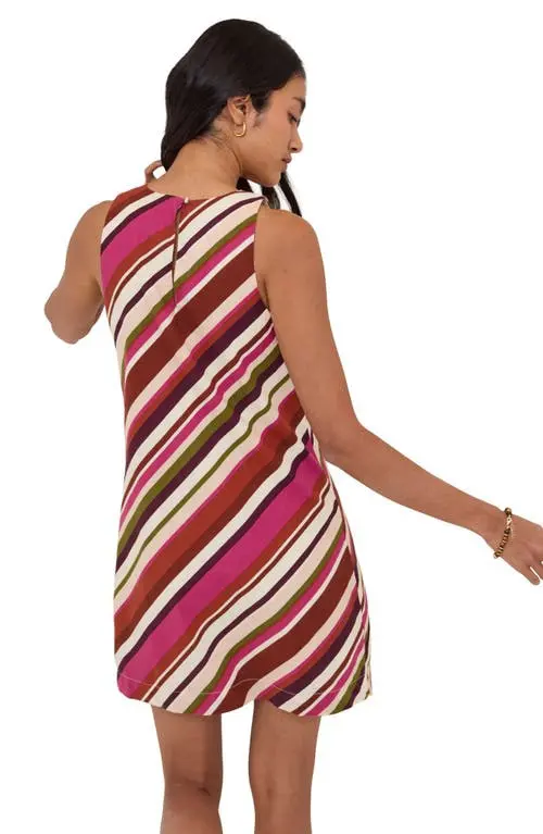 NOBODY'S CHILD Striped Sleeveless Mini Dress