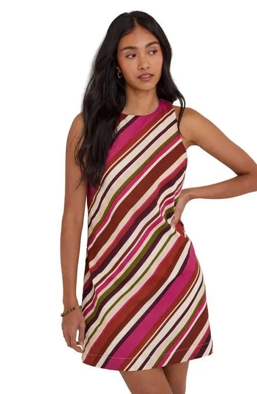NOBODY'S CHILD Striped Sleeveless Mini Dress
