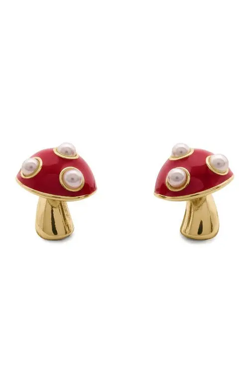 Kate Spade New York Mushroom Stud Earrings - Red Multi