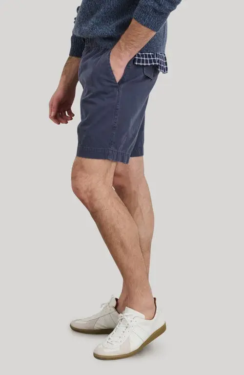 ALEX MILL Pull-on Cotton Shorts - Navy