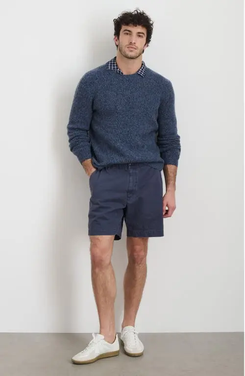 ALEX MILL Pull-on Cotton Shorts - Navy