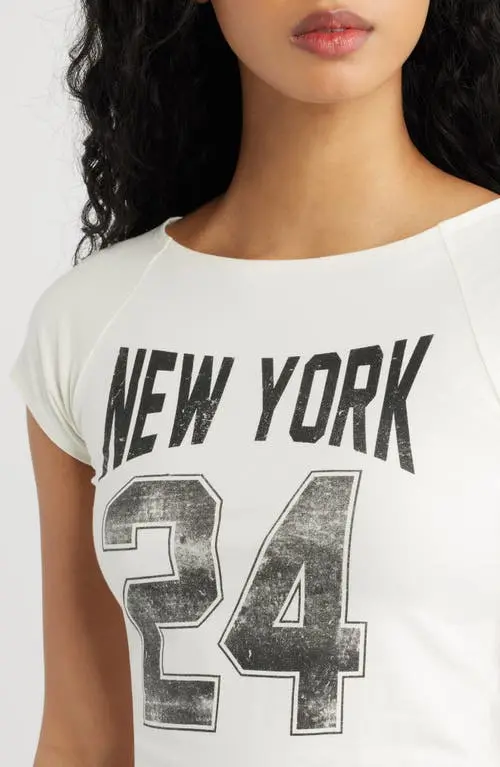 VINYL ICONS New York 24 Cotton Blend T-shirt - Marshmallow
