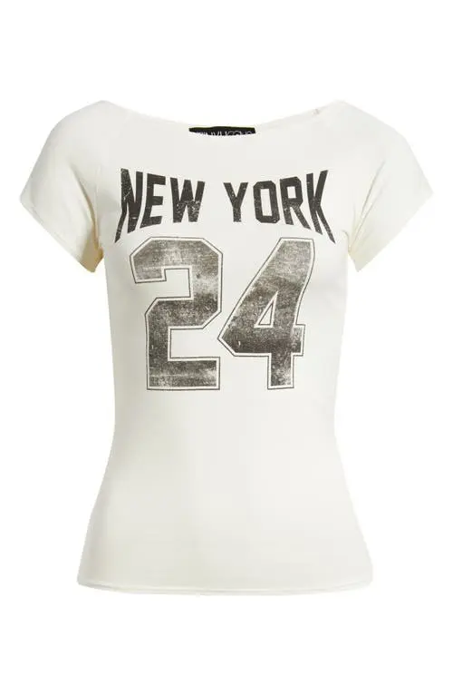 VINYL ICONS New York 24 Cotton Blend T-shirt - Marshmallow
