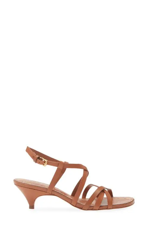 Farm Rio Spring Kitten Heel Leather Sandal
