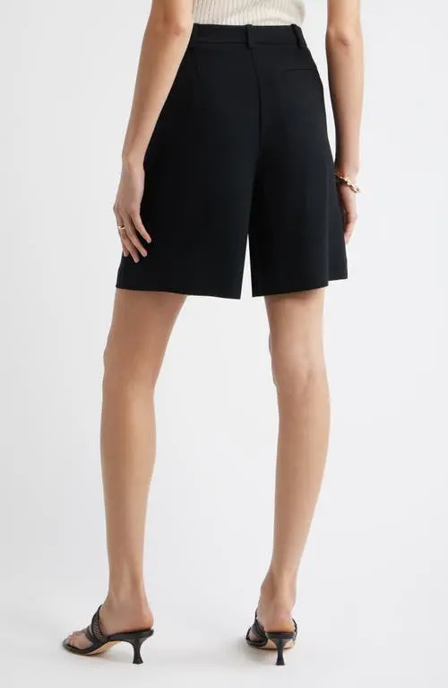 Nordstrom Pleated Trouser Shorts - Black