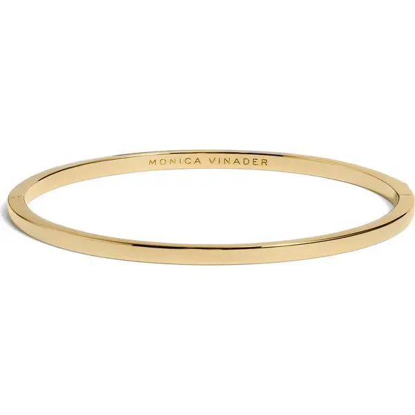 Monica Vinader Essential Slim Bangle - 18k Gold Vermeil