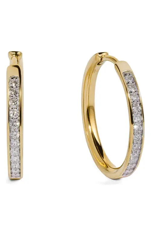Monica Vinader Essential Lab Grown Diamond Pavé Hoop Earrings - 18k Gold Vermeil/diamond