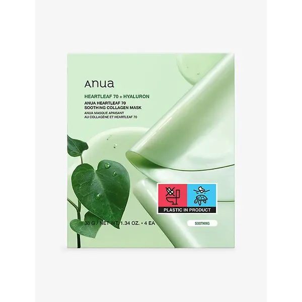 ANUA Heartleaf 70 Soothing Collagen Pack Of Four Sheet Masks - One-color