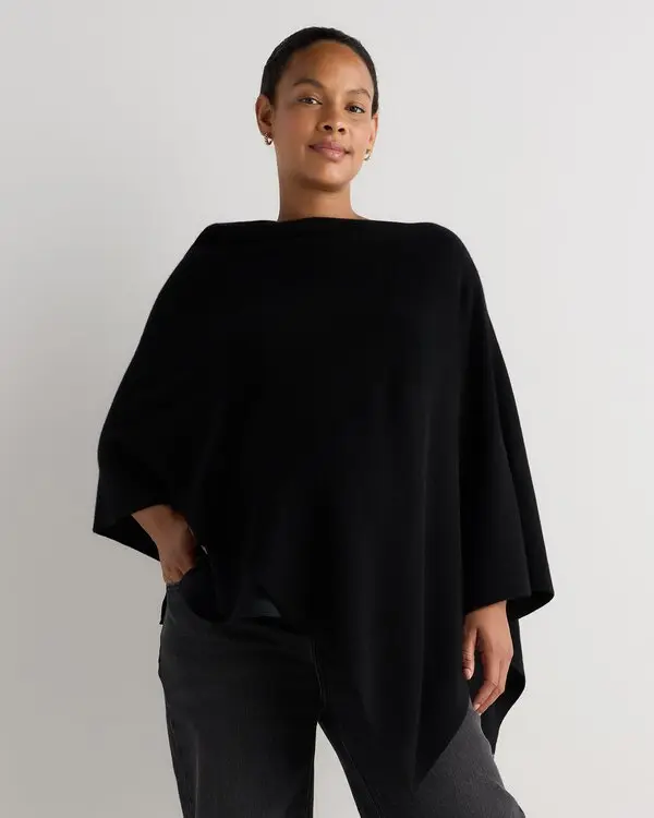Quince Mongolian Cashmere Shawl - Black