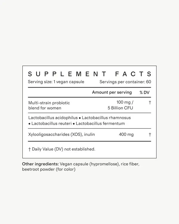 Quince Vaginal Probiotic, Vitamins