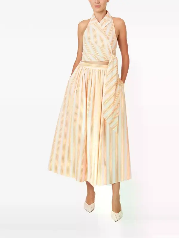 Rosie Assoulin Striped Halter Top - Neutrals