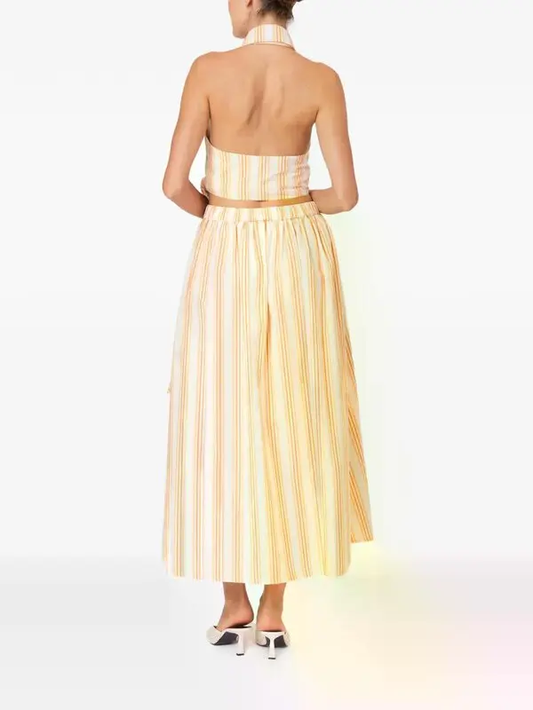 Rosie Assoulin Striped Halter Top - Neutrals