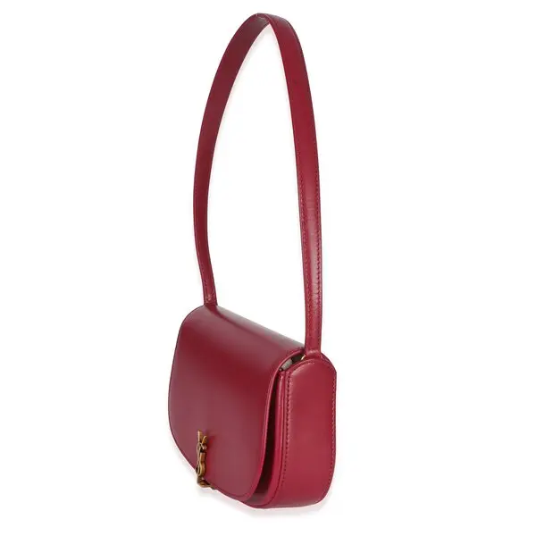 Saint Laurent Box Calfskin Voltaire Shoulder Bag - Red