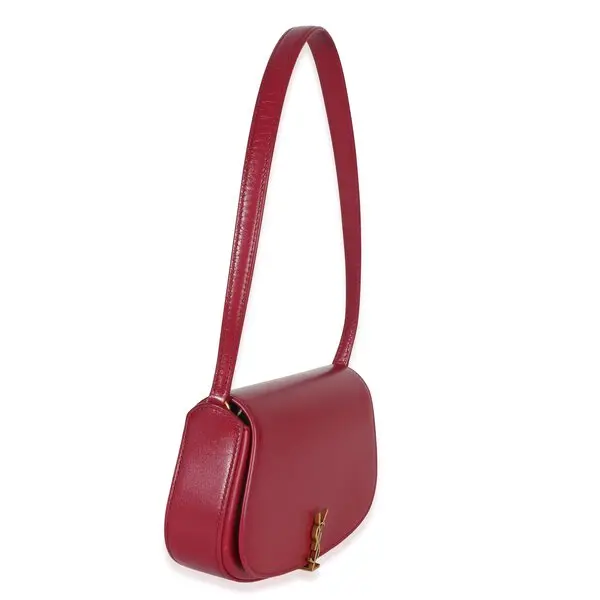 Saint Laurent Box Calfskin Voltaire Shoulder Bag - Red