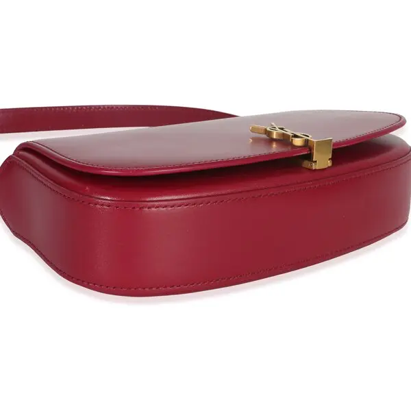 Saint Laurent Box Calfskin Voltaire Shoulder Bag - Red