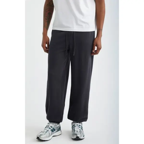 Bp. Baggy Cotton Sweatpants - Black Faded