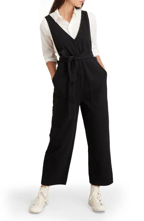 ALEX MILL Ollie Upcycled Denim Overalls - Black
