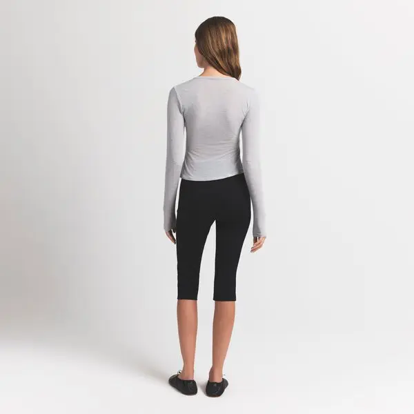 SKIMS Sheer Modal Cardigan With Covered Buttons - Heather Grey