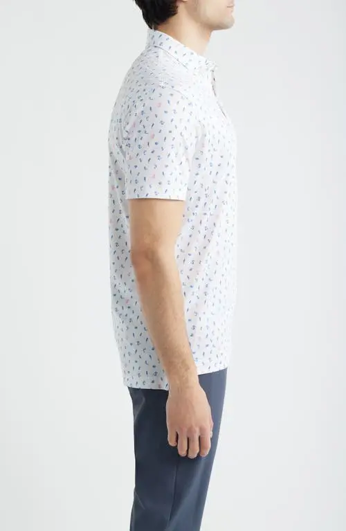 Johnnie-o Tidebreaker Short Sleeve Polo Shirt - White