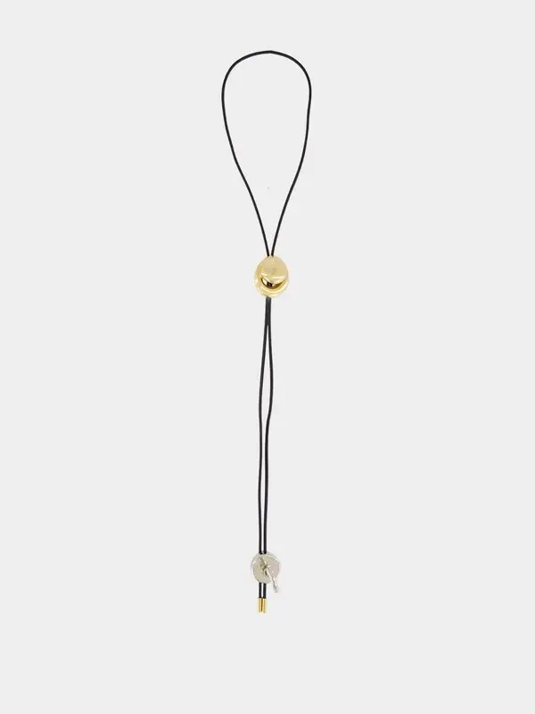 PANCONESI Blow Up Cord Bolo Tie - Gold