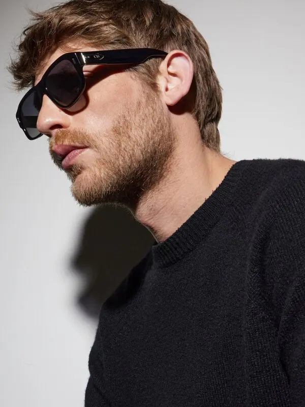 Dior Geometric Acetate Sunglasses - Black