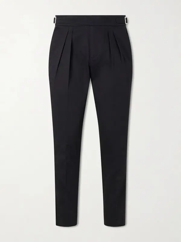 Mr P. Steve Tapered Pleated Trousers