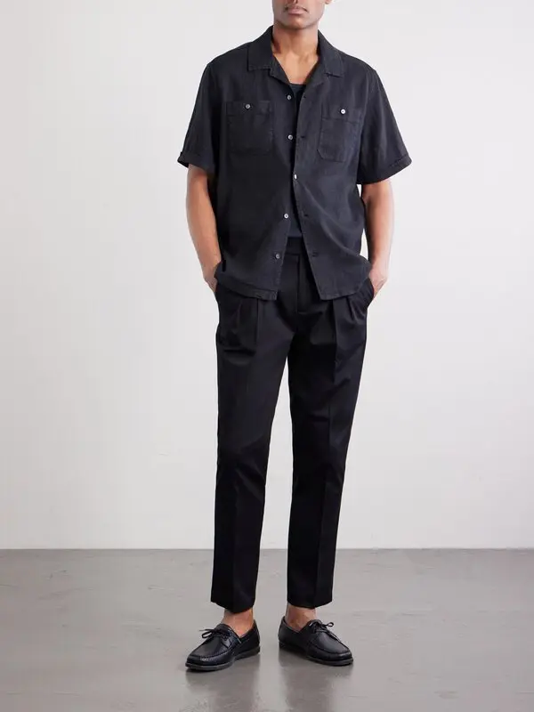 Mr P. Steve Tapered Pleated Trousers