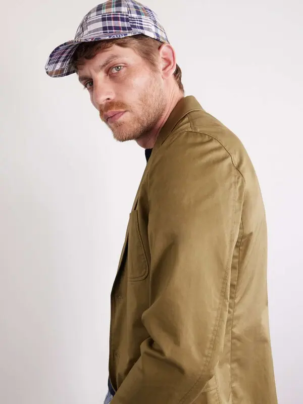 BEAMS Madras Patchwork Cotton Baseball Cap